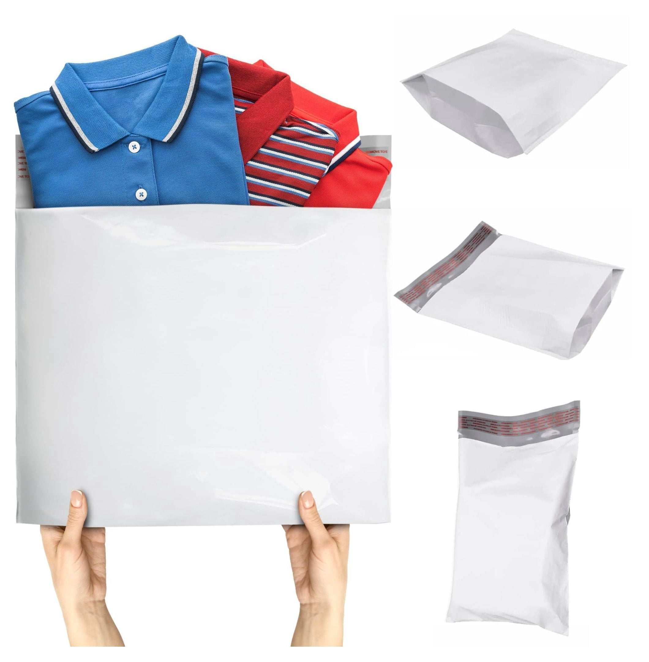 White Gusseted Mailers 24x21x6 Inch - 50 Pack Expansion Shipping Bags ...