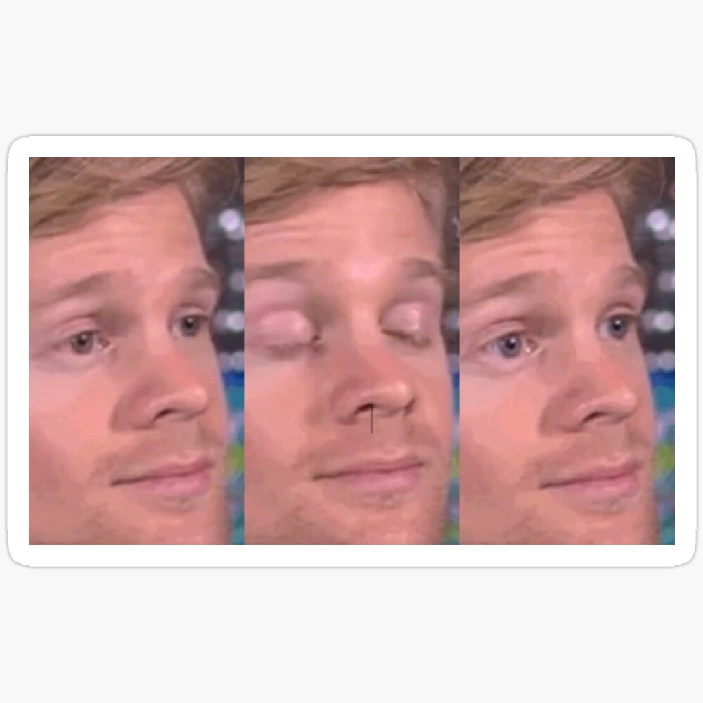 White Guy Blinking Sticker Phone Decal Water Bottle Stickers Car Decals ...