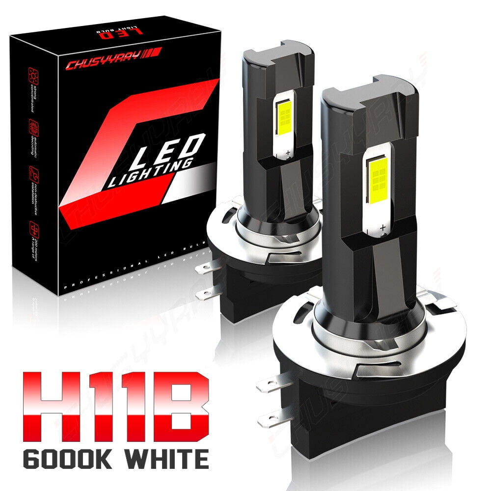 White H11B LED Headlight Bulb H11b Low Beam Plug&Play Pack of 2 ...