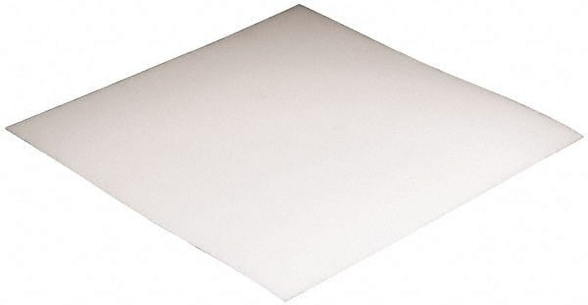 White HDPE Polyethylene Sheet, 1/4" Thick x 24" Wide x 48" Long, +/-5% ...