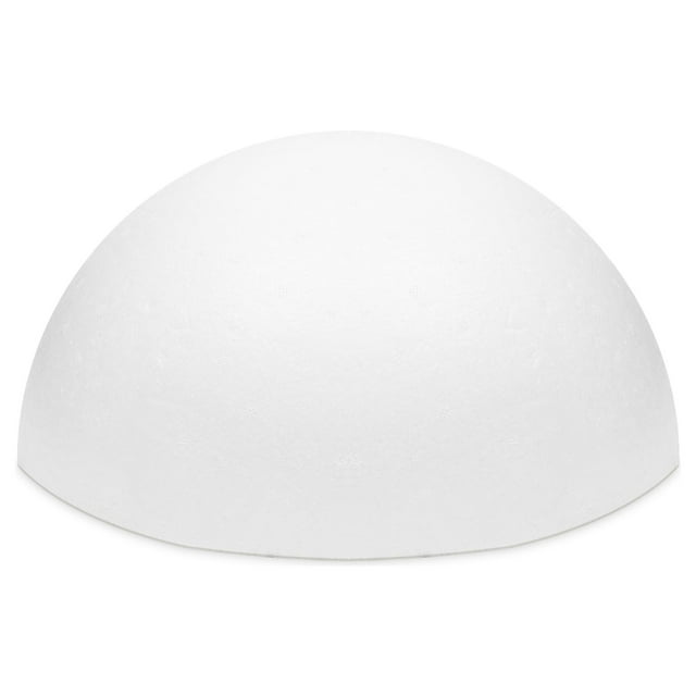 Large White Styrofoam Half Sphere, Smooth Round Foam Ball for DIY ...