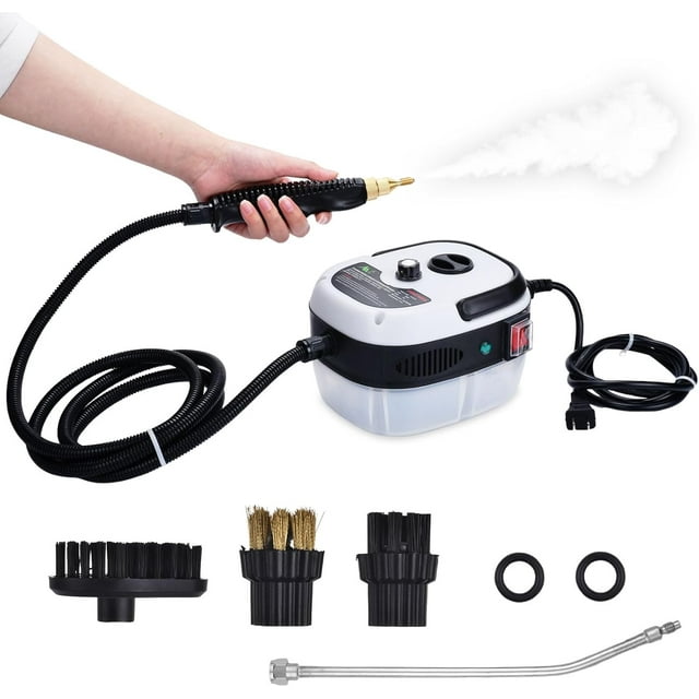 White Handheld Steam Cleaner, 2500W Hand-Held High Pressure Portable ...