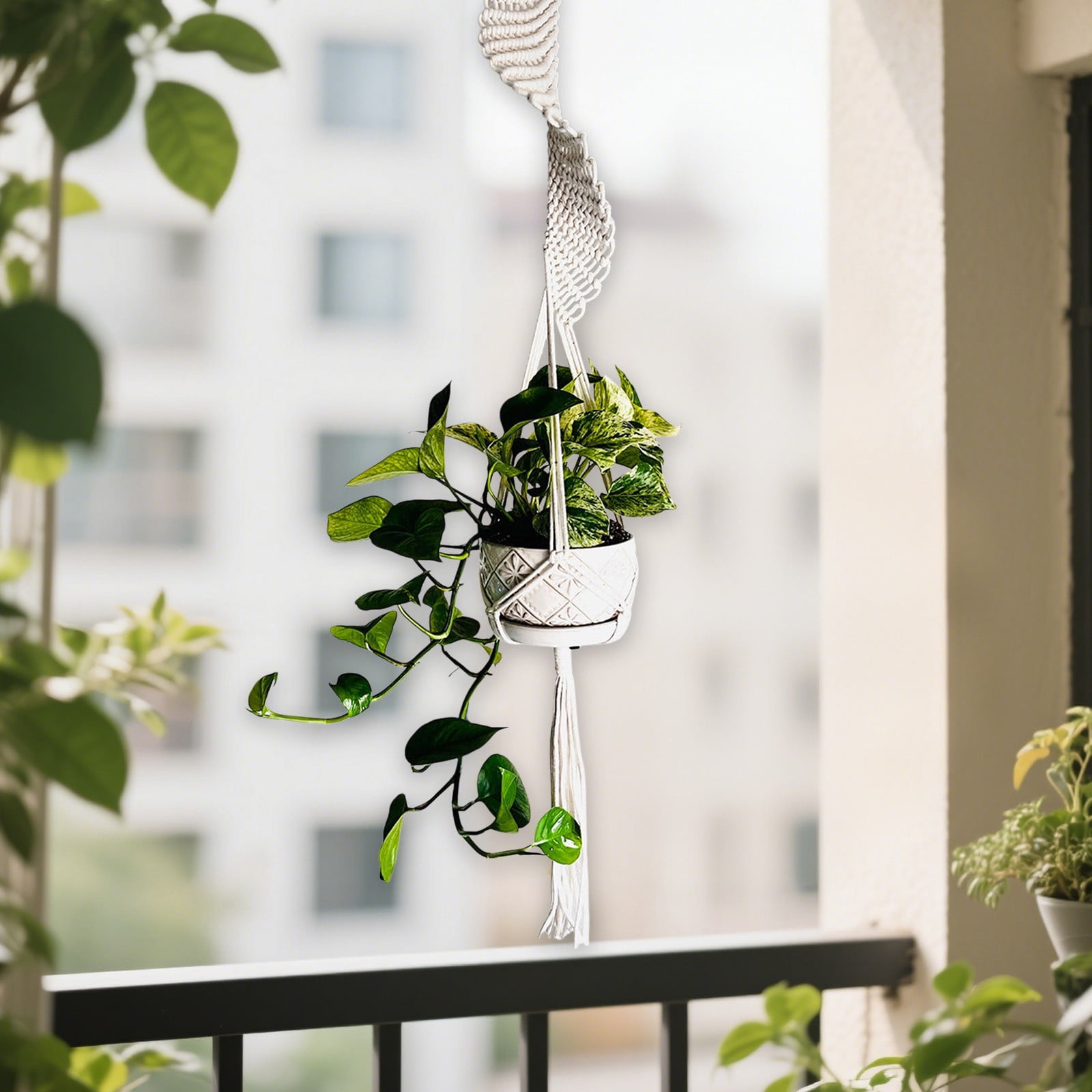 White Hanging Basket for Kitchen & Gardening - 3-Tier Storage Organizer ...