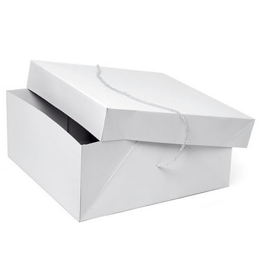 Weddingstar White Rectangle Paper Gift Box With Handle - Walmart.com