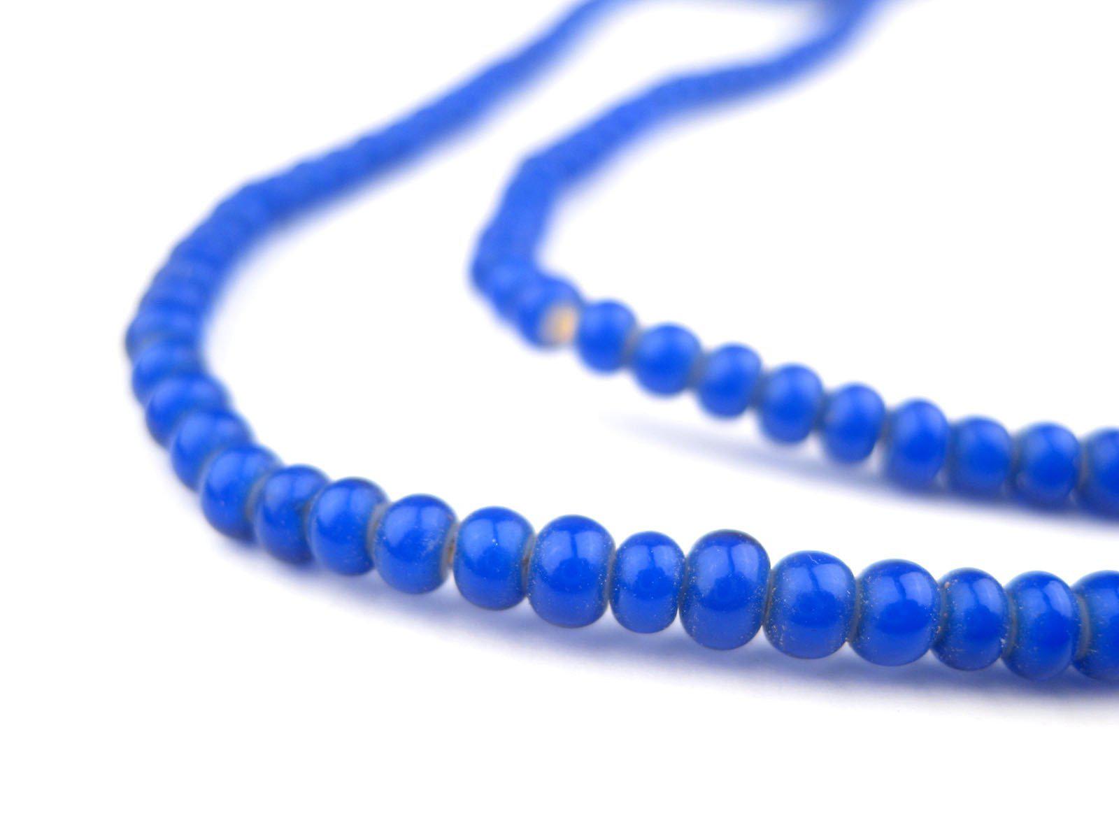The Bead Chest White Heart Beads - Full Strand of Glass African Trade ...