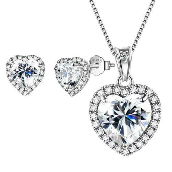 Elegant Rhinestone Necklace Earrings Set for Women Wedding Party ...