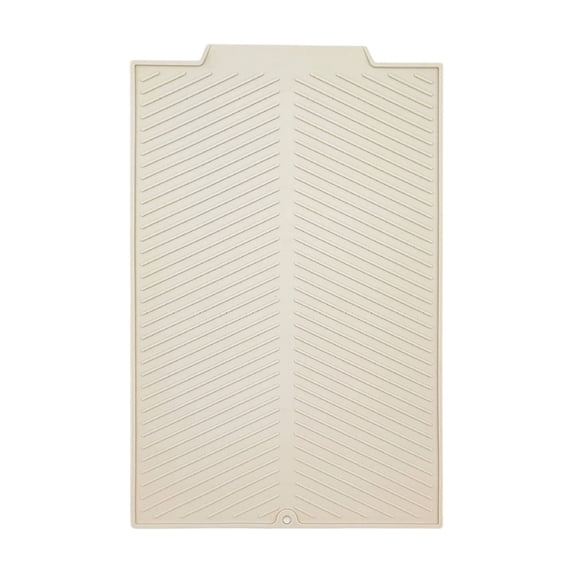 White Heat Resistant Silicone Drip Mat For Sink And Countertop Angled ...