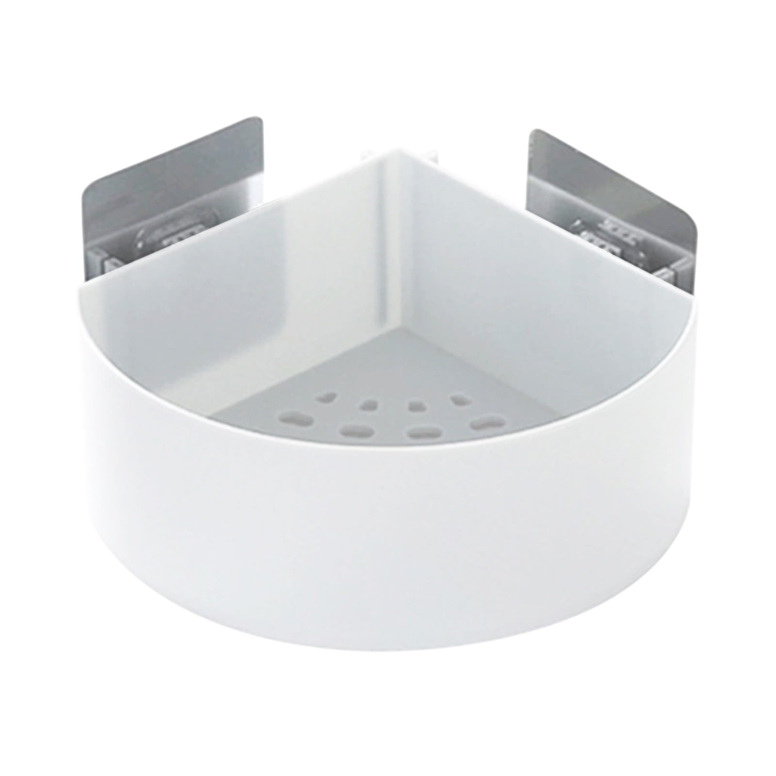 White Heavy-Duty Corner Shower Shelf With Rustproof Design Plastic ...