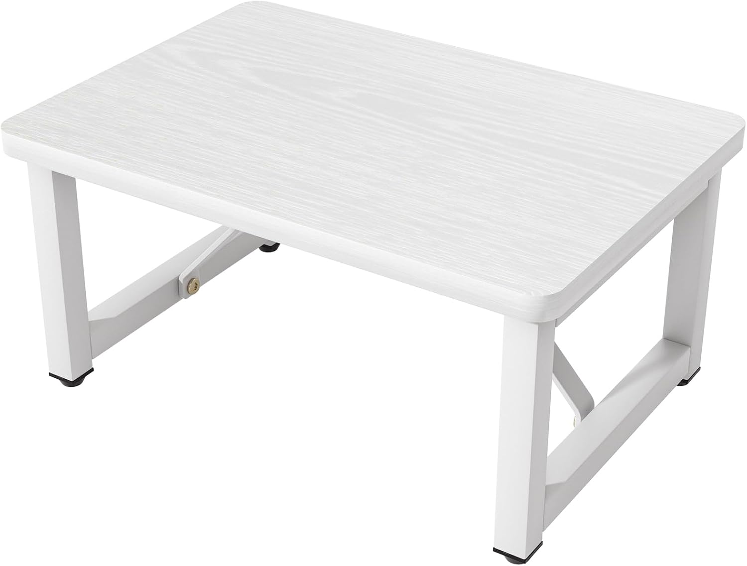 White Heavy Duty Step Stool, Small Wood and Metal Foot Stool for Adults ...