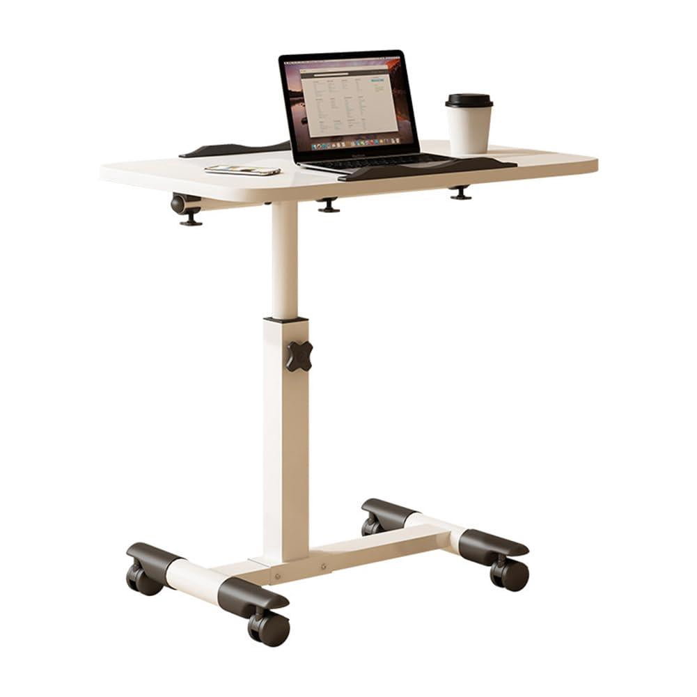 White Height Adjustable Mobile Overbed Table - Walmart.com
