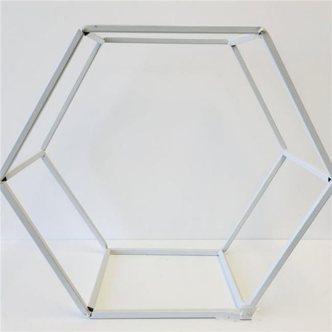 White Hexagon Shaped Metal Stand - Walmart.com