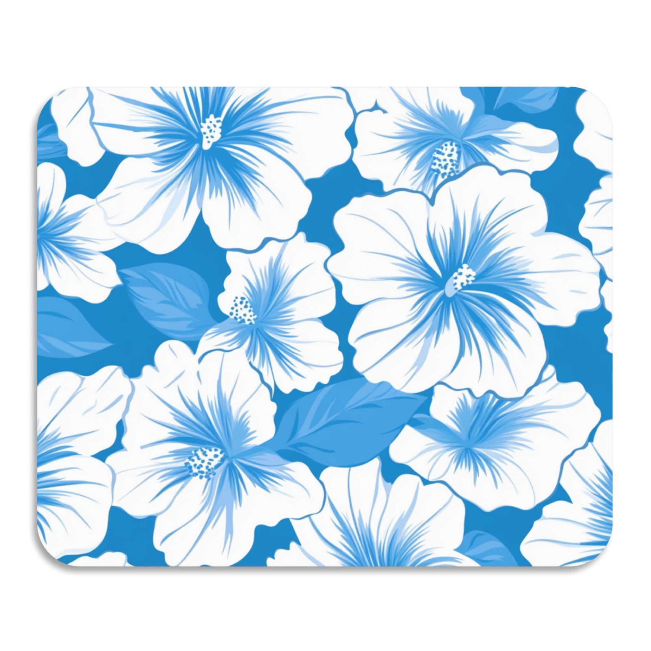 White Hibiscus Flowers Diatomite Dish Drying Mat Drain Pad for Kitchen ...