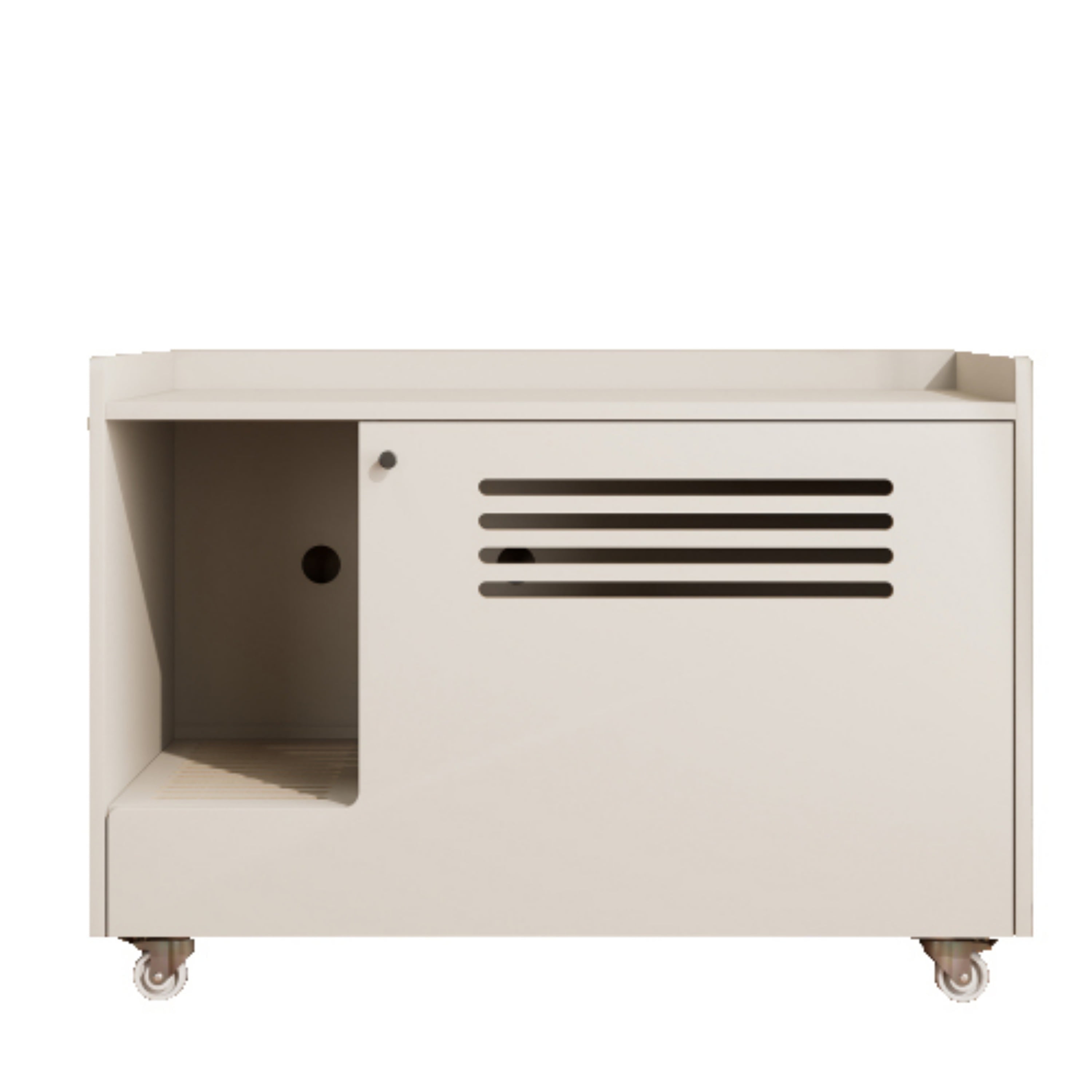 TenaoVilleux Wooden Cat Litter Box Enclosure - Hidden Storage Cabinet ...