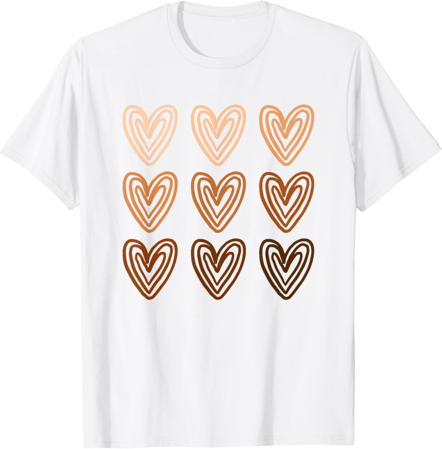 White History Month Pride, Melanin Skin Tone Hearts, Be Kind T-Shirt100 ...