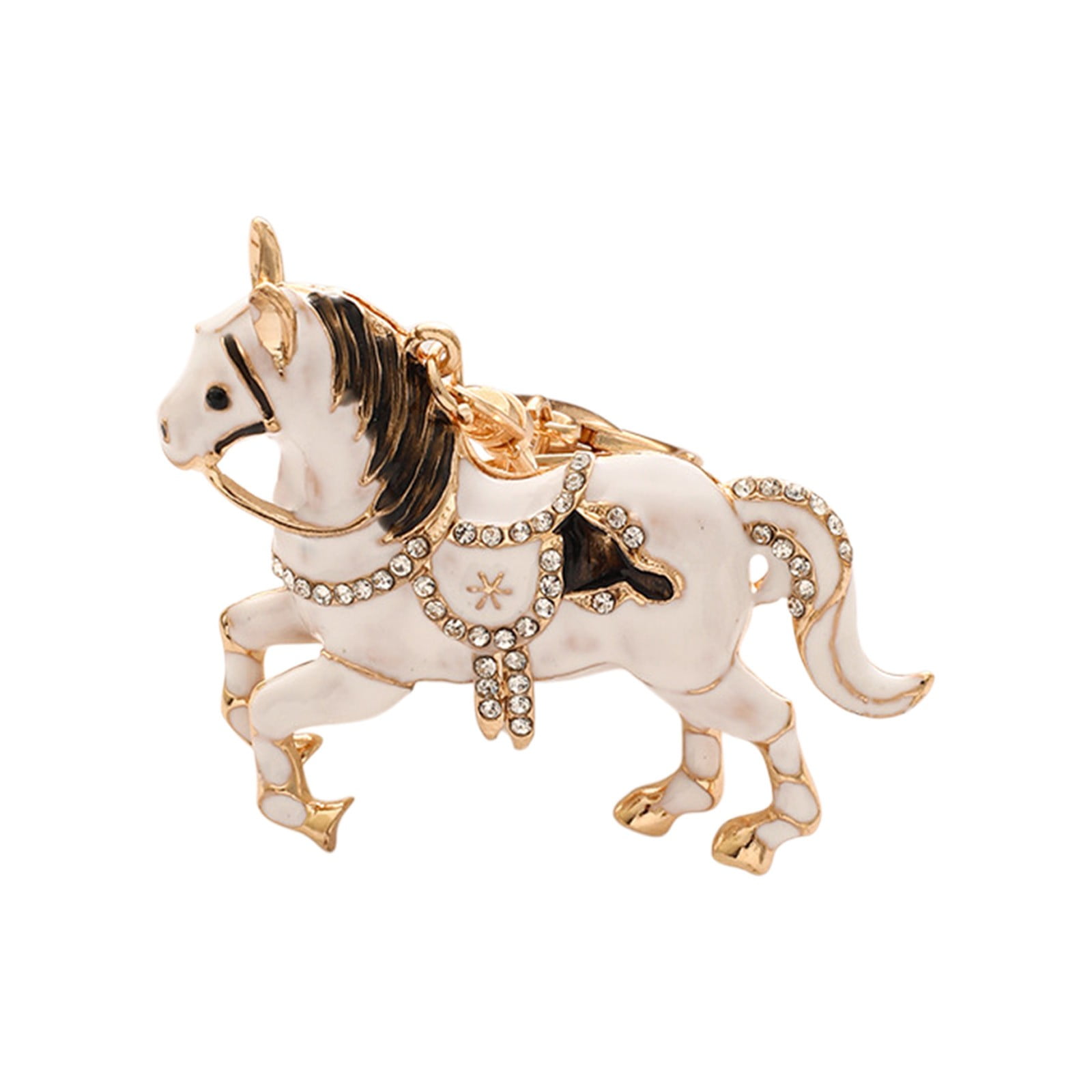 White Holiday Decorations Cartoons Create Alloy Ponies Rhinestone Metal ...