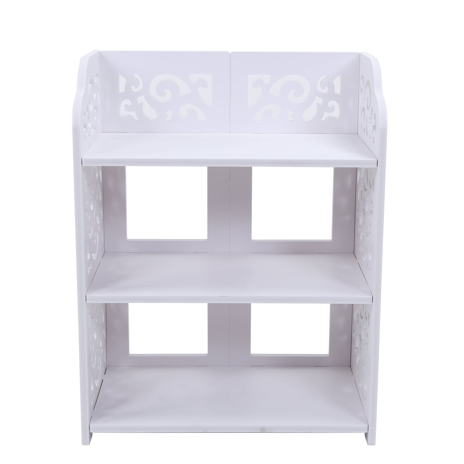 White Hollow Shoe Rack Organizer 3 Tiers Storage Shelf 60cm - Space ...