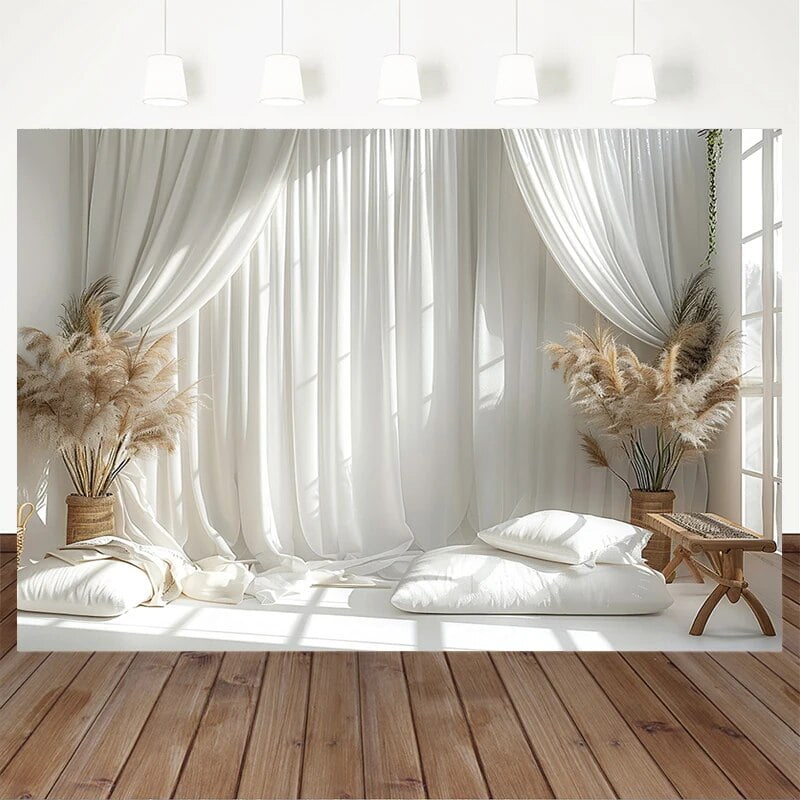 White Home Backdrop For Photography Photo Wedding Background Cloth ...