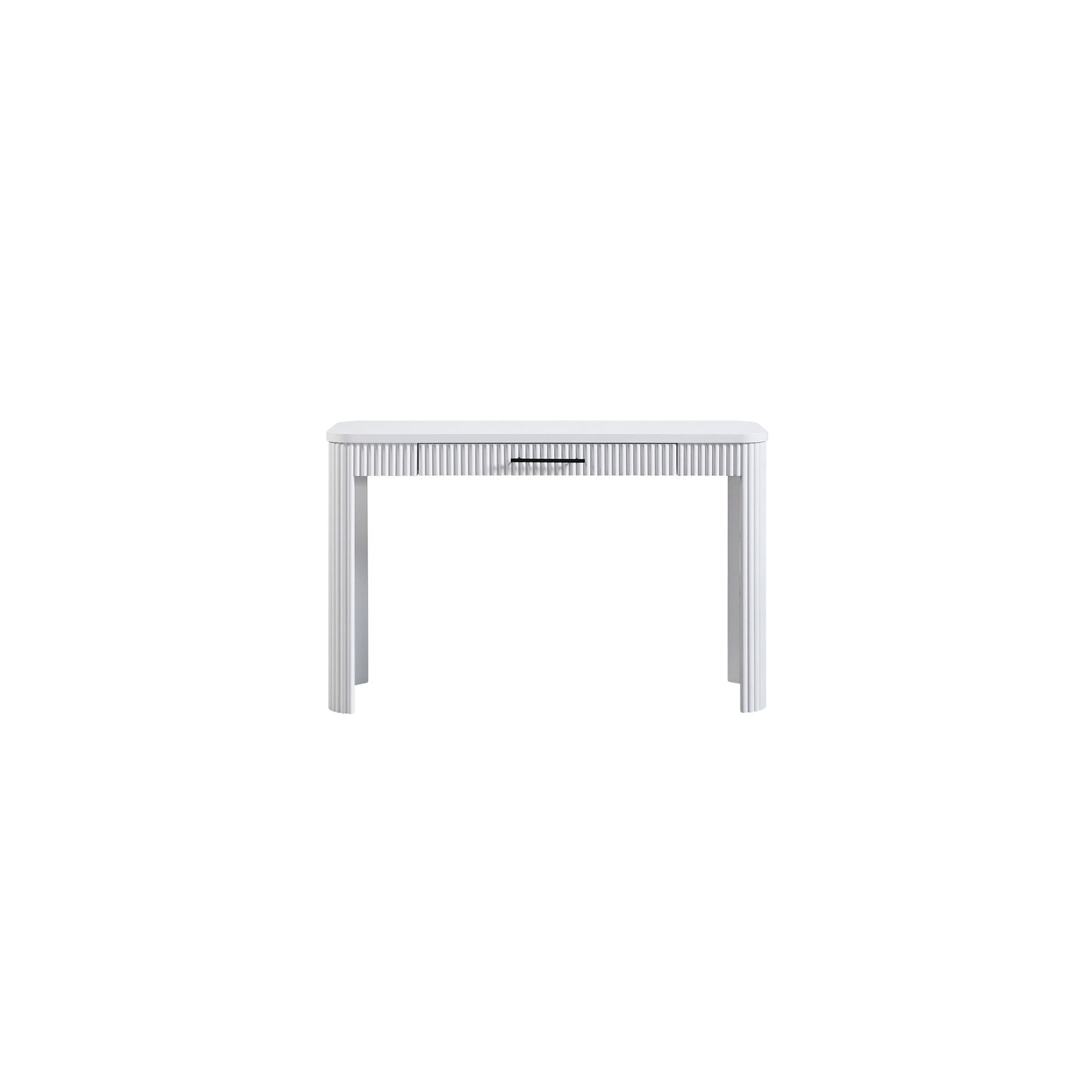 White Home Office Writing Desk | Ideal for Regular Writing | Reeded ...