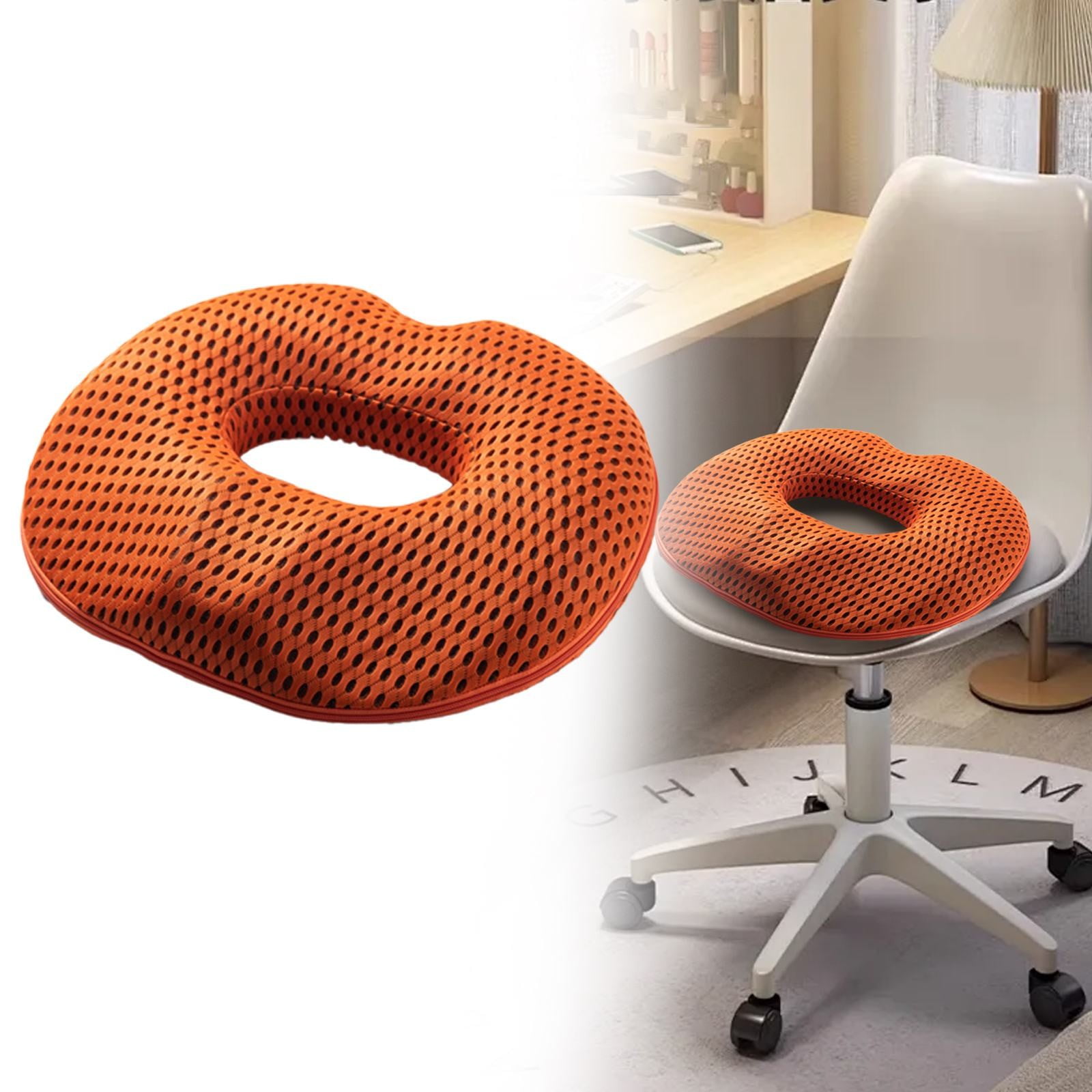 White Home Textile Cushion Donut Pillow Decompression Hemorrhoids ...