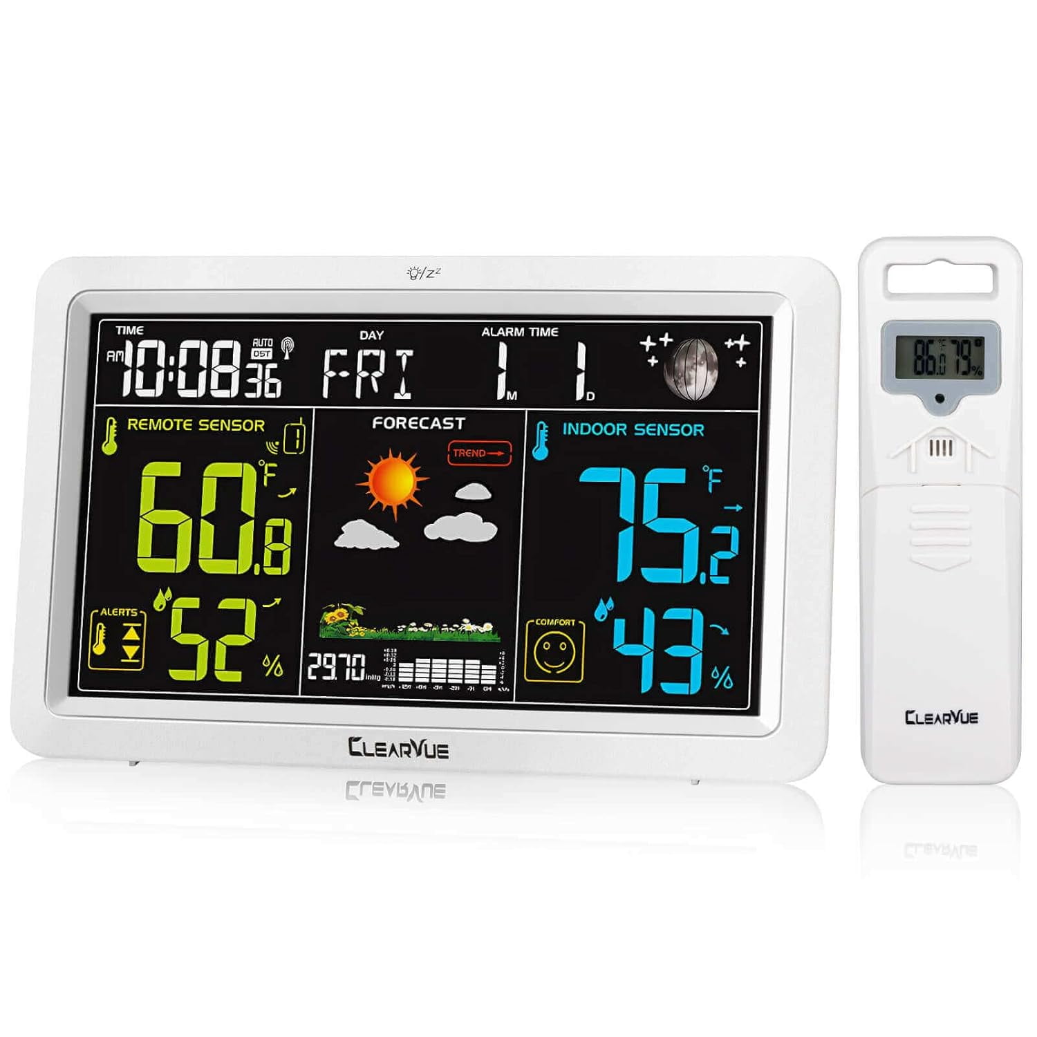White Home Weather Stations Wireless Indoor Outdoor Temperature and ...