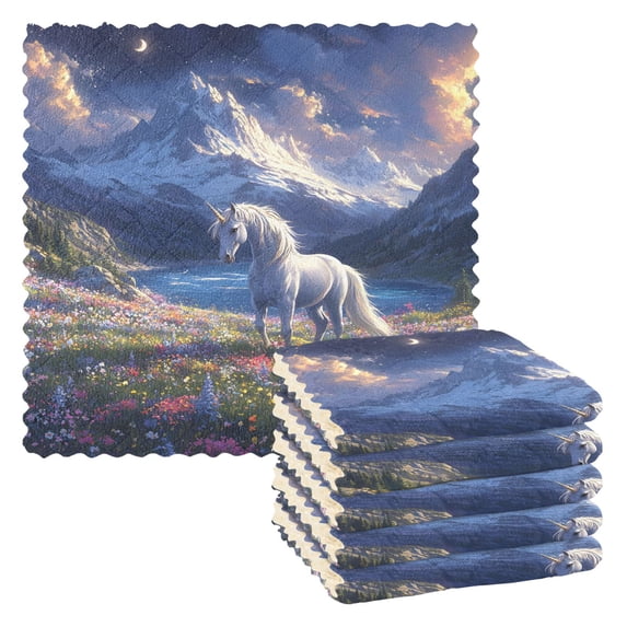White Horse Kitchen Cloth Dish Towels for Drying Washing Absorbent Dish ...