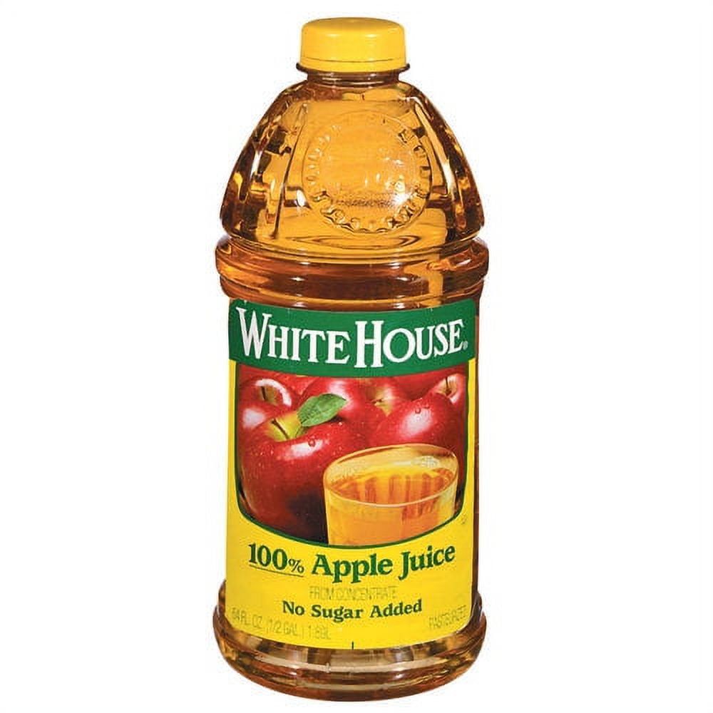 White House 100% Apple Juice, 64 fl. oz. Bottle, Liquid, Shelf-Stable ...