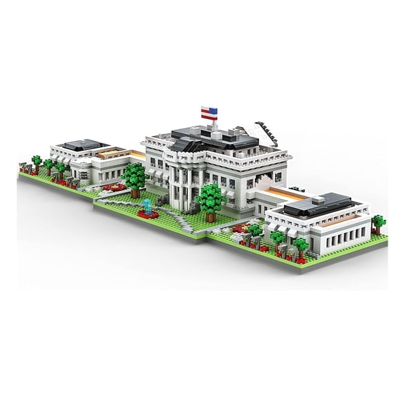 White House Architecture Model Micro Mini Building Block Sets-Building ...