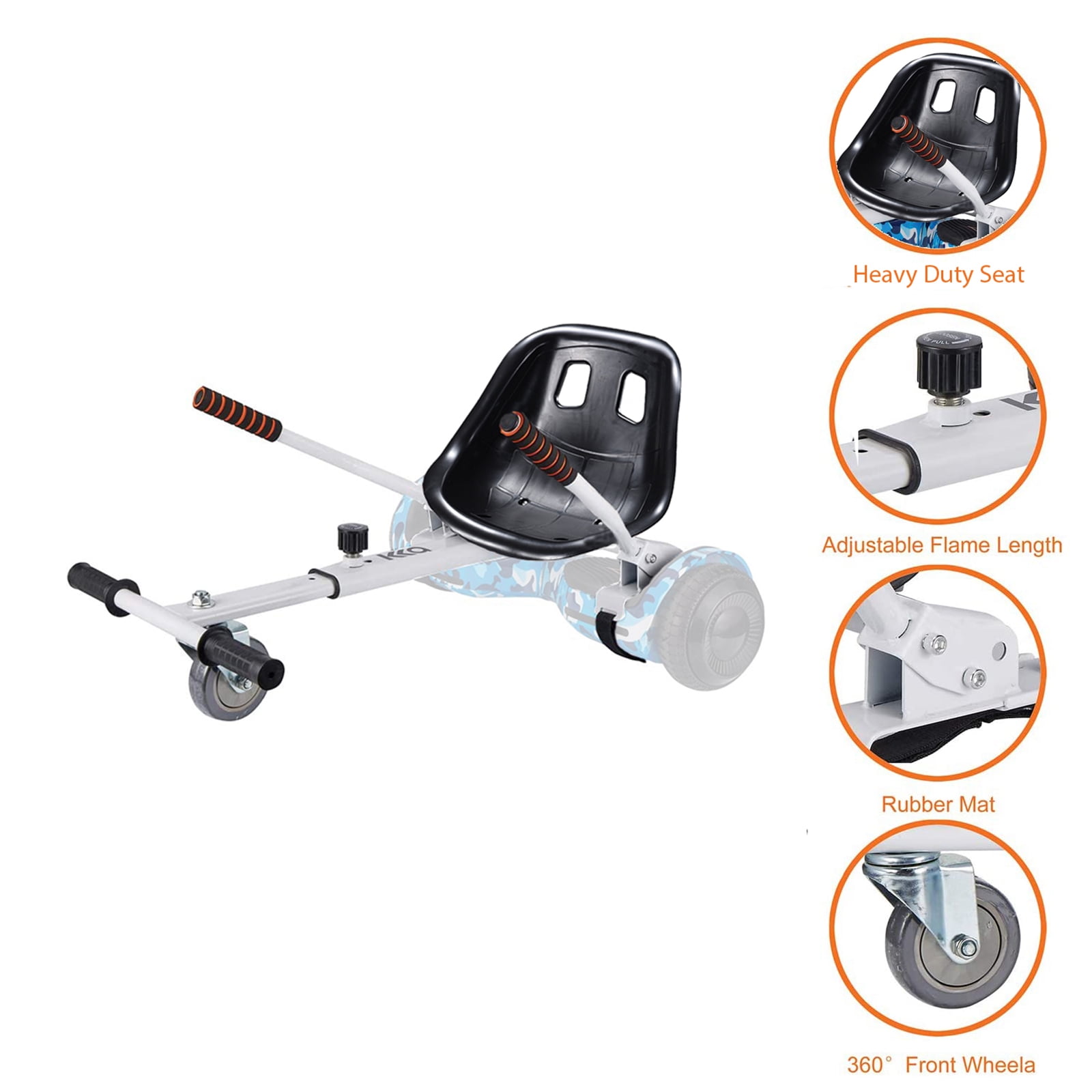 White Hoverboard Seat Attachment, Hover Go Kart, Hoverboard Go Cart ...