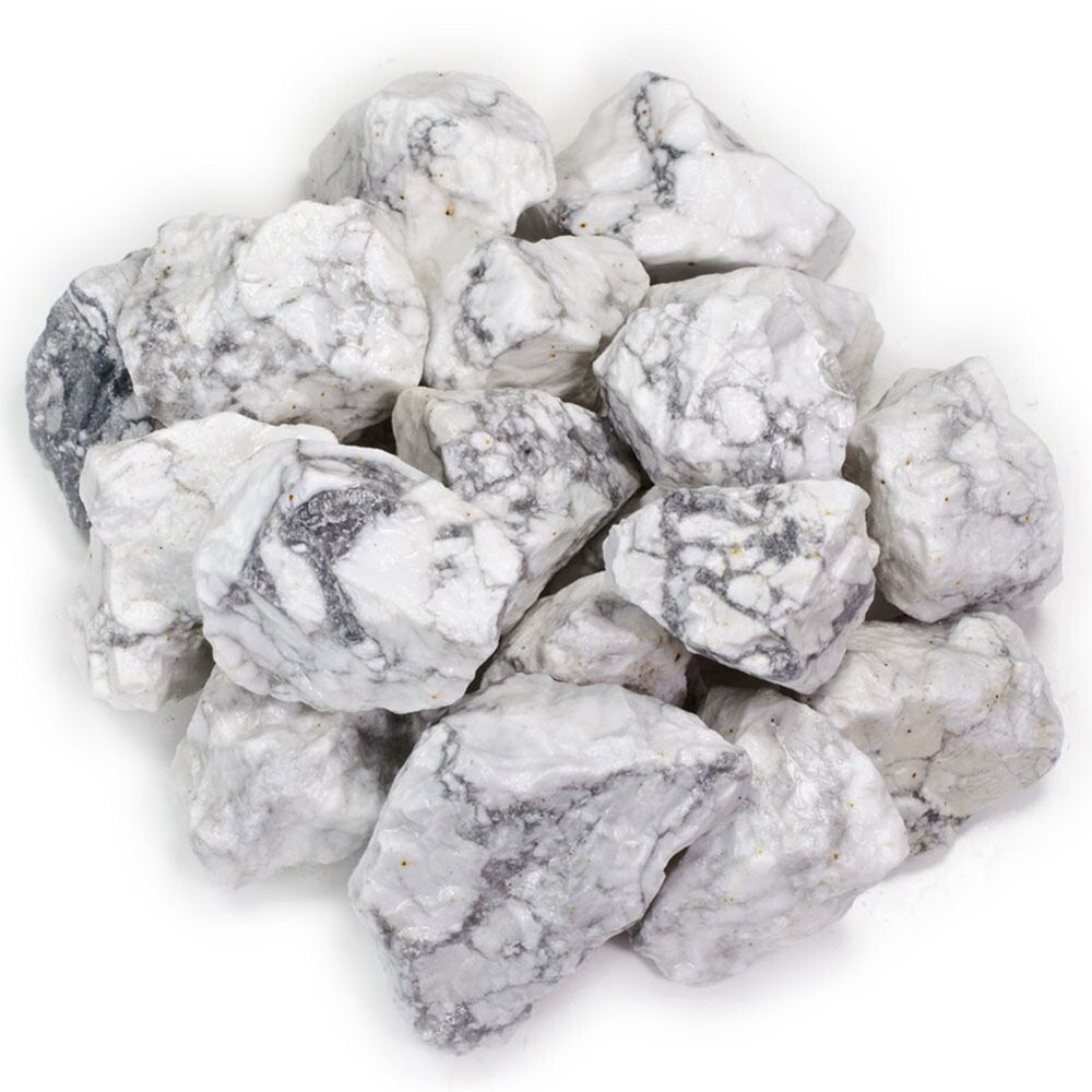 White Howlite - Rough Rocks for Tumbling - Dispelling Fear and Anxiety ...