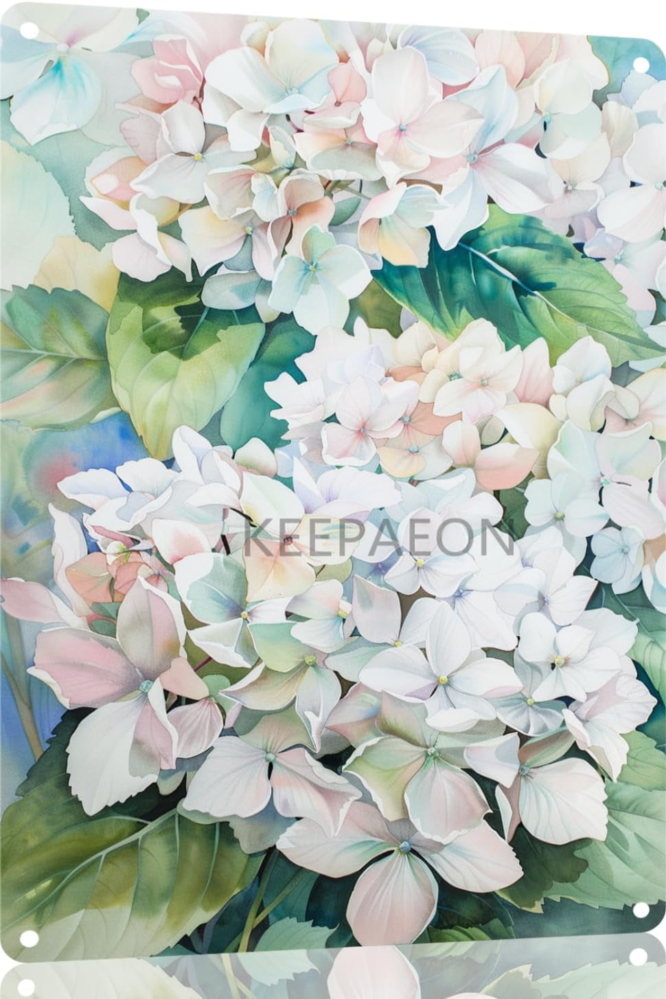 White Hydrangea 12x8 Inch Aluminum Signs Wildflower Wall Sign Vintage ...