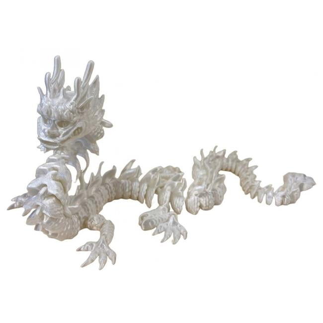 White Imperial Dragon 3D Printed Figurine - Walmart.com