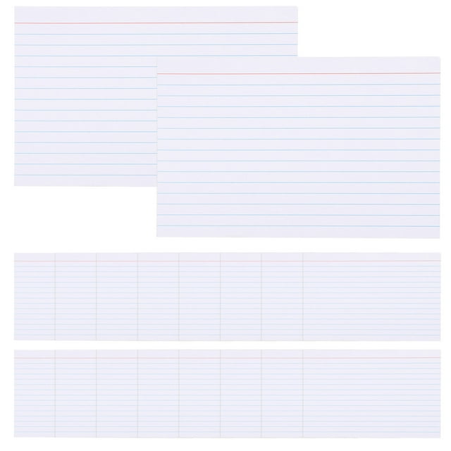 White Index Cards with Ruled Lines Pack of 200 for Note Writing Durable ...