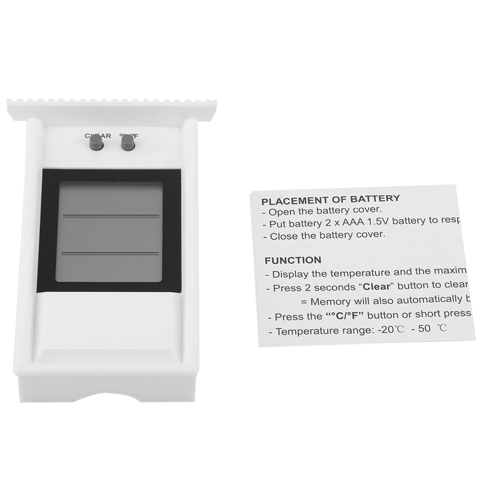 White Indoor Digital Hygrometer Thermometer, Waterproof Temperature ...