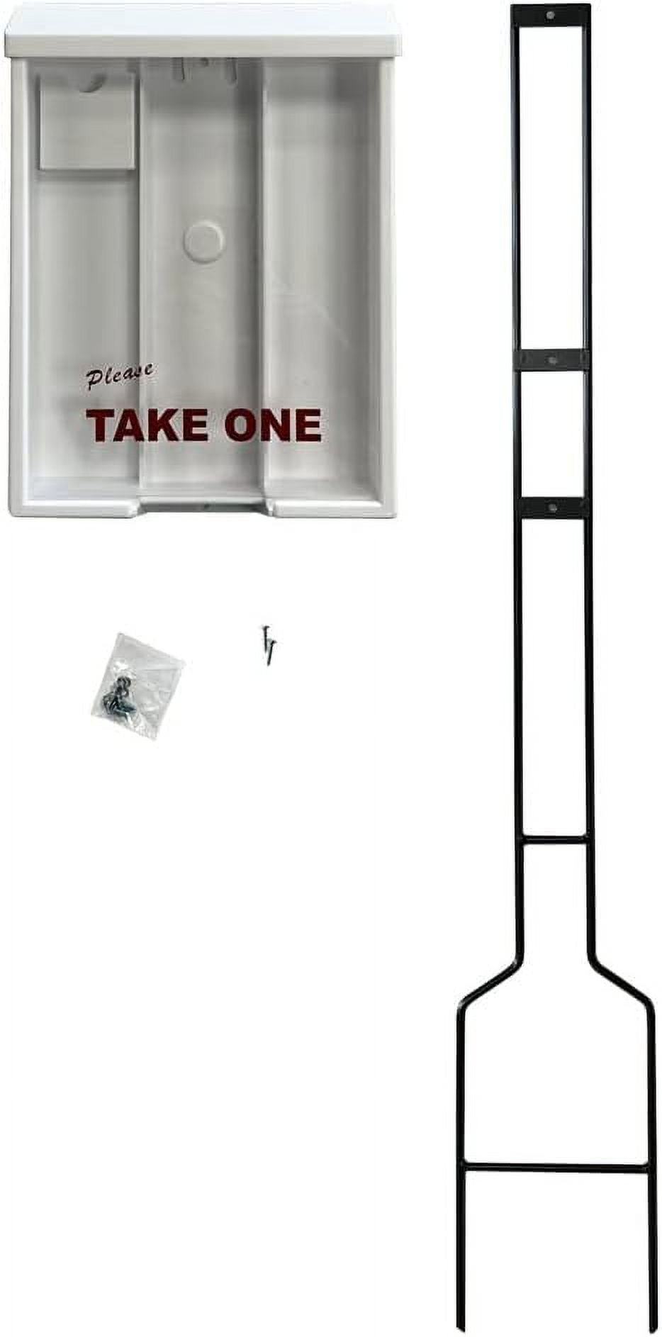 White Information Box Outdoor Brochure Holder with Ground Stake ...