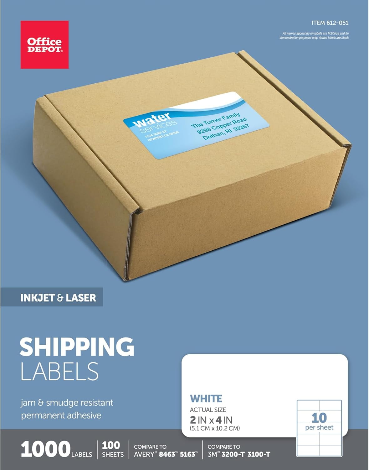 White Inkjet/Laser Shipping Labels, 2in. x 4in., Box Of 1,000, 505-O004 ...