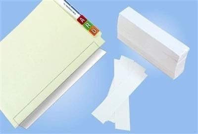 White Insert Labels for End Tab Chart Folders 3” x 1-1/2” Blank ...
