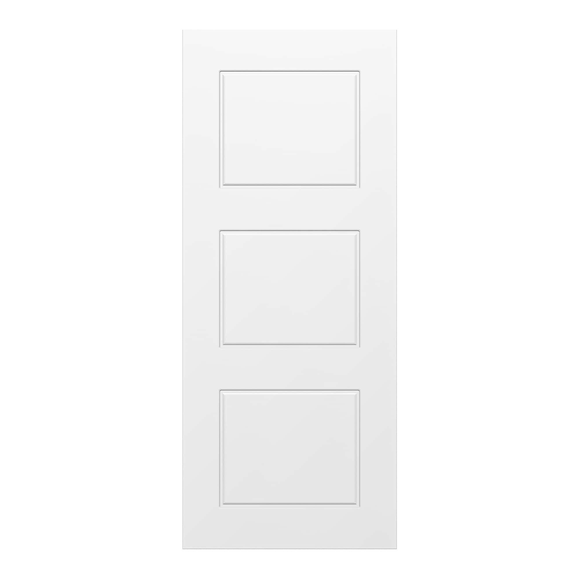 White Interior Doors Cheap 36'' X 80'' Prefinished 3-Panel Wood Door ...