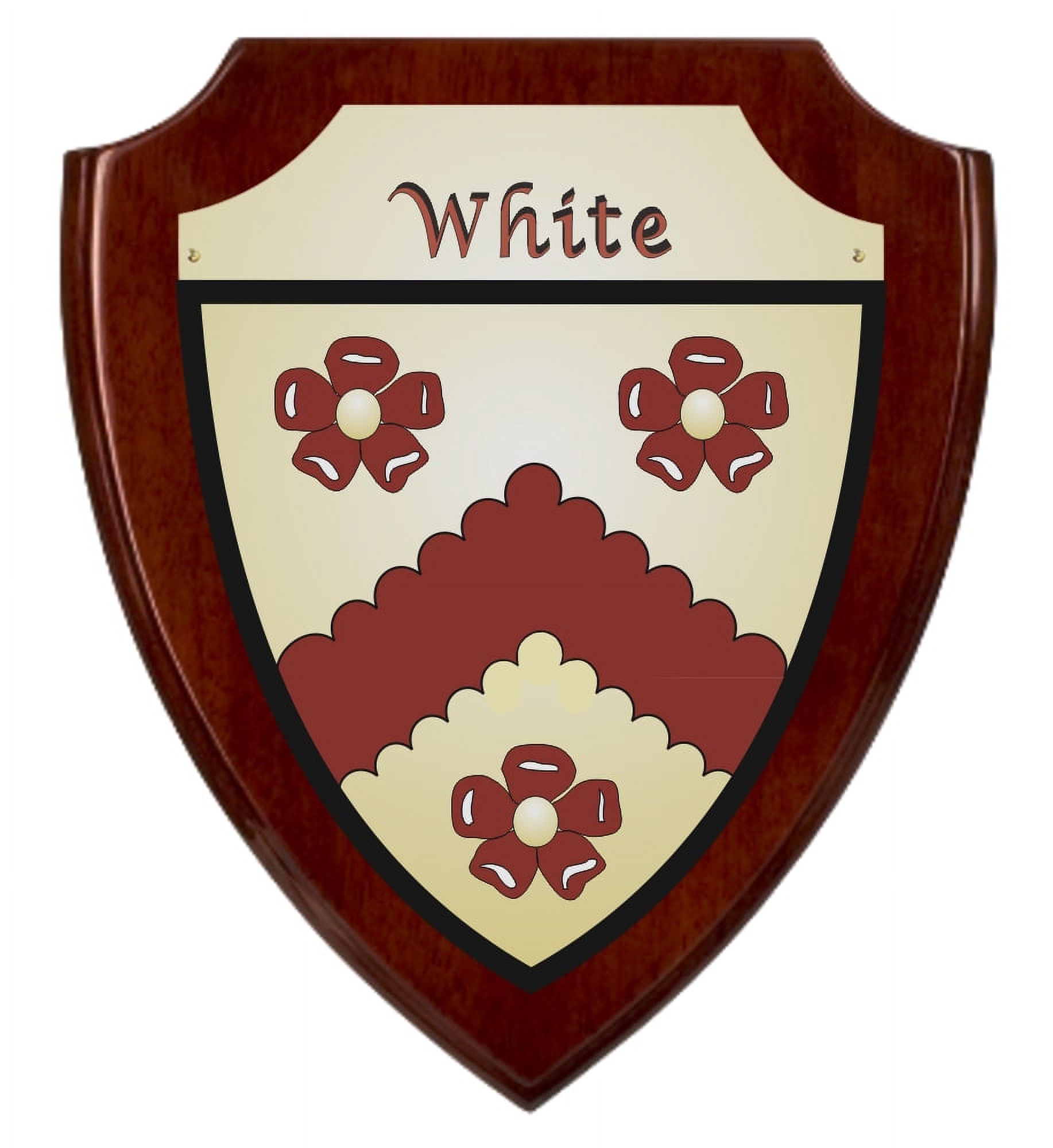 White Irish Coat of Arms Shield Plaque - Rosewood Finish - Walmart.com