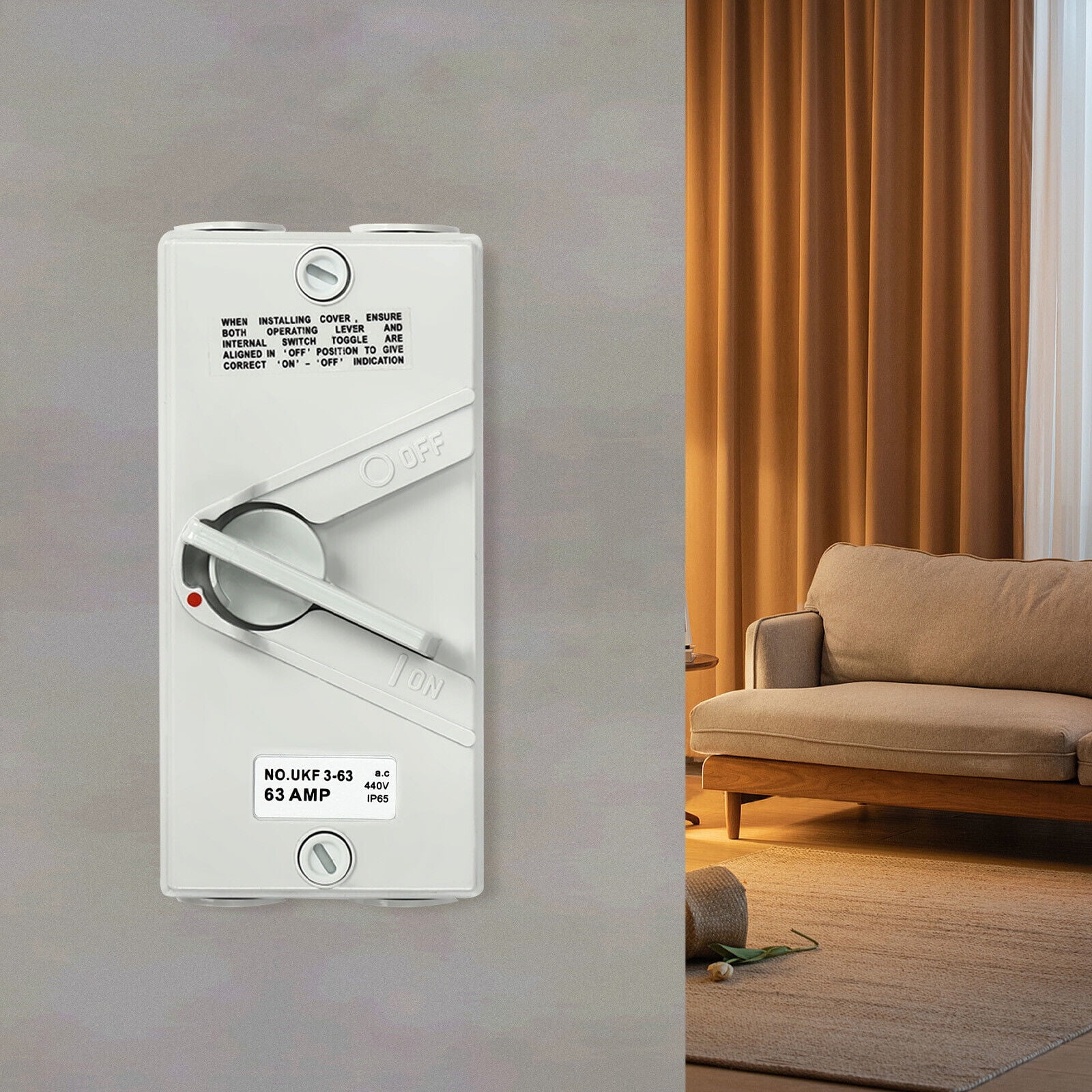 White Isolation Switch, Safety Isolation Switch, 3 Pole Safety ...