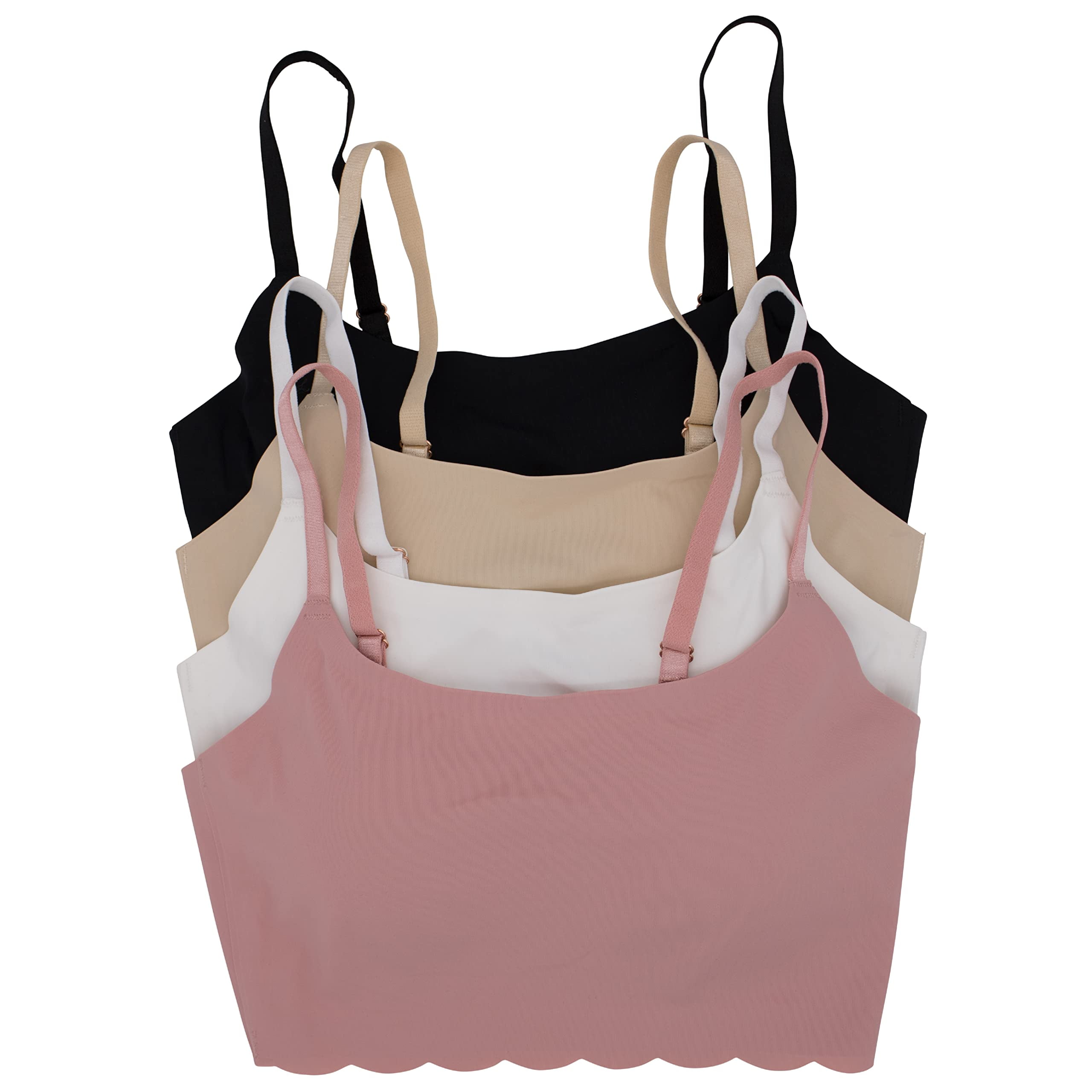 White Ivy Seamless Bra, Adjustable Cross Back Bralette, Everyday Bras ...