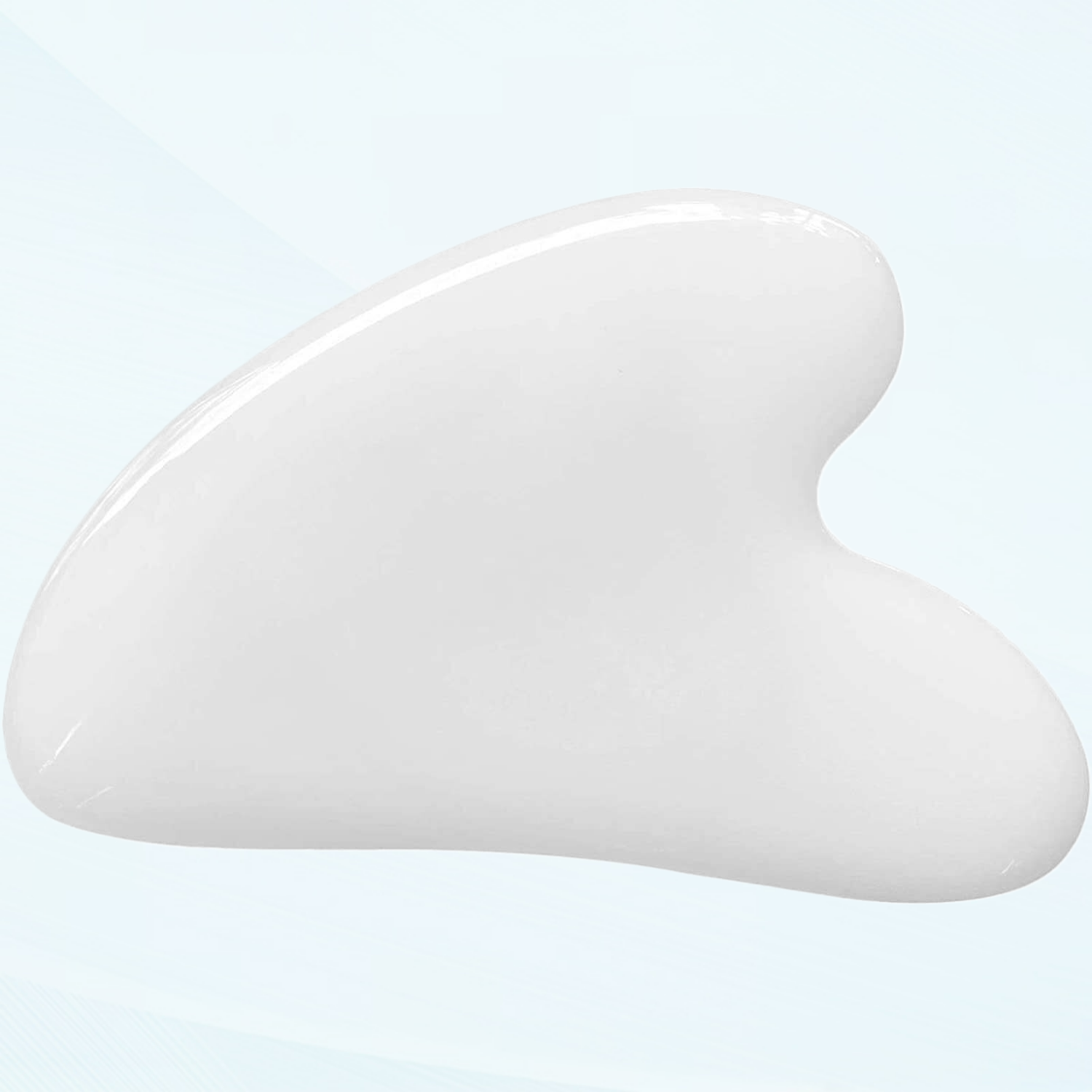 White Jade Crystal Jade Gua Sha Scraping Facial Massage Tool, Stone ...
