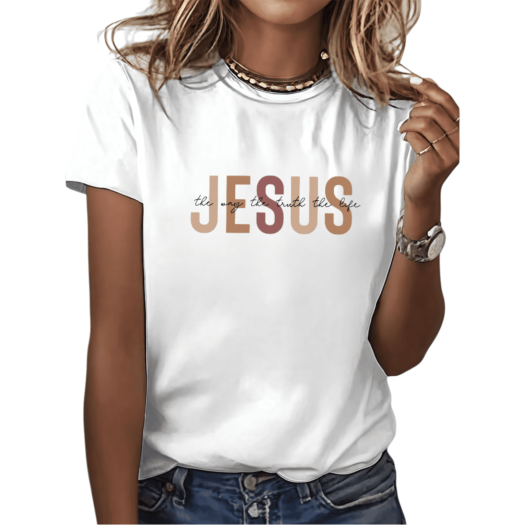 White Jesus The Way The Truth The Life Print Tshirt Graphic Tees Shirts ...