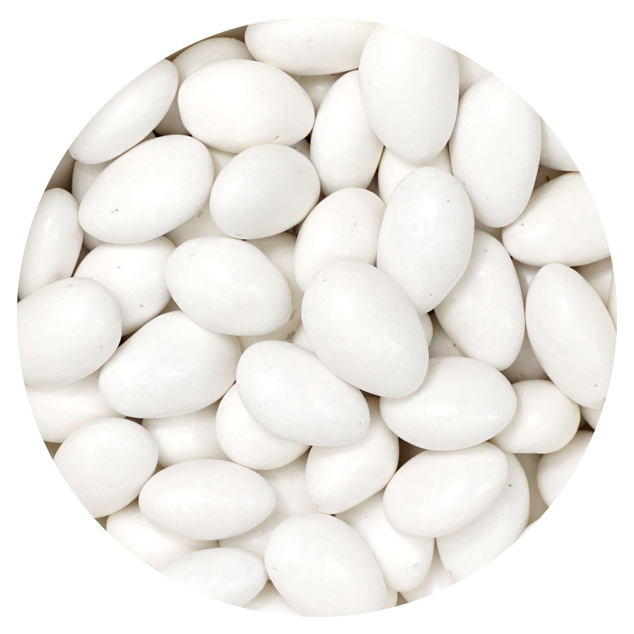 The Hampton Popcorn & Candy Company, White Jordan Almonds, 2 Pound Bulk ...