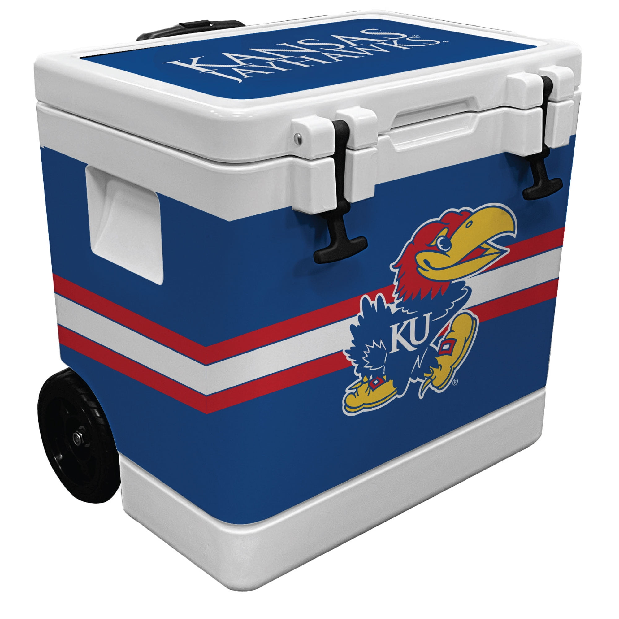White Kansas Jayhawks 42-Can Wheeled Classic Cooler - Walmart.com