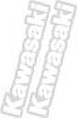 White 'Kawasaki' Swing Arm Sticker - Walmart.com