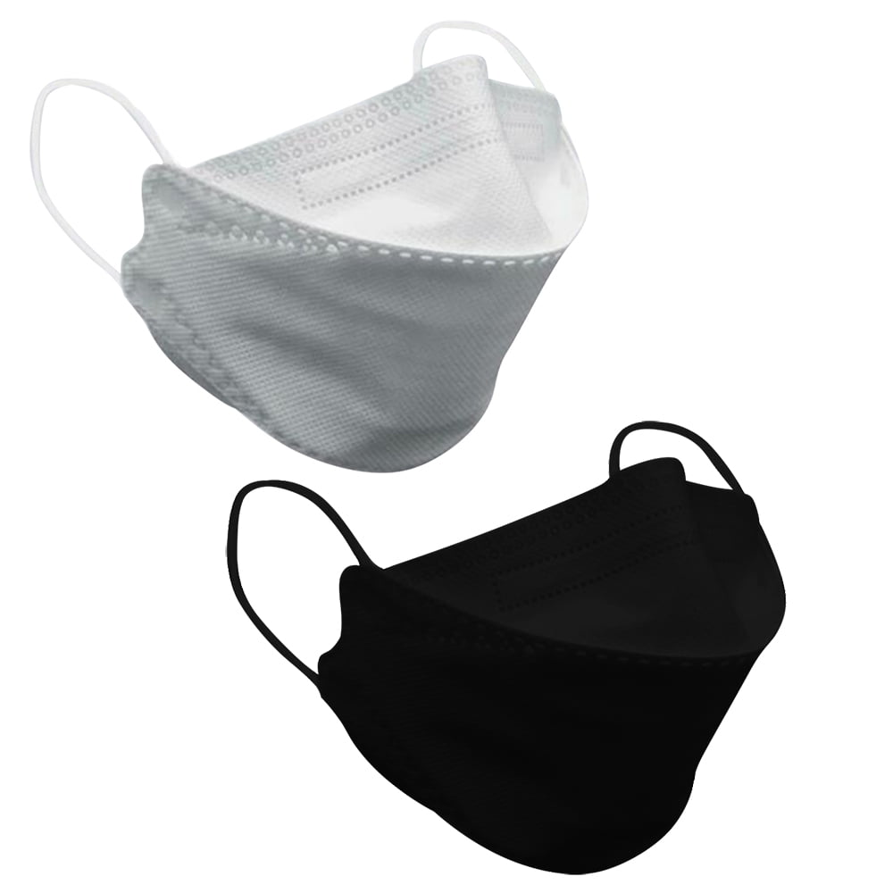 White Kf94_face_mask for Adults, 4-layer Skin-friendly Non-woven Fish ...
