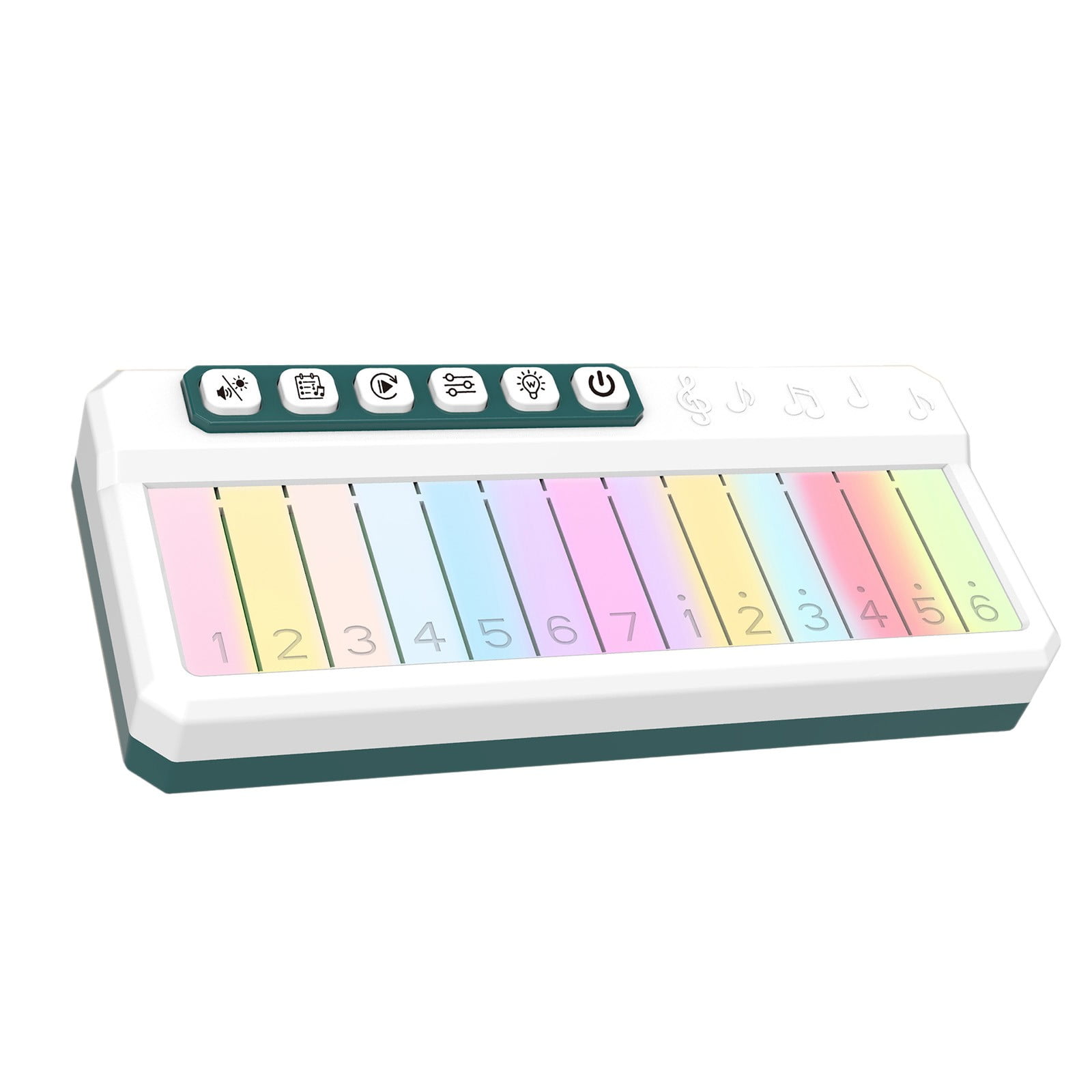 White Kids Touch Screen Piano Box With Rainbow Lights And Music For ...