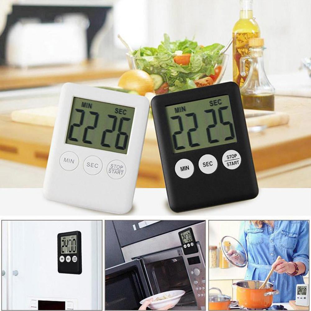 White Kitchen Timer Countdown Electronic Clock Stopwatch Cooking Timer ...