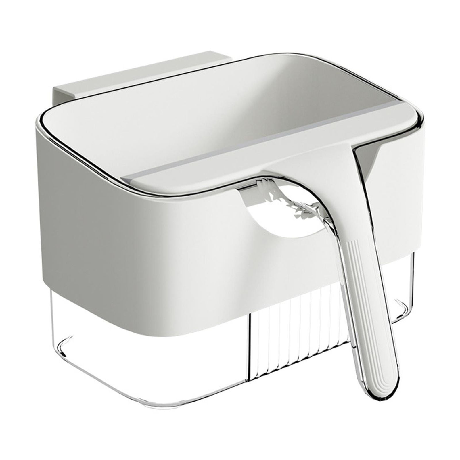White Kitchen Waste Bin Wall-Mounted With Scraper For Hotel And Home ...