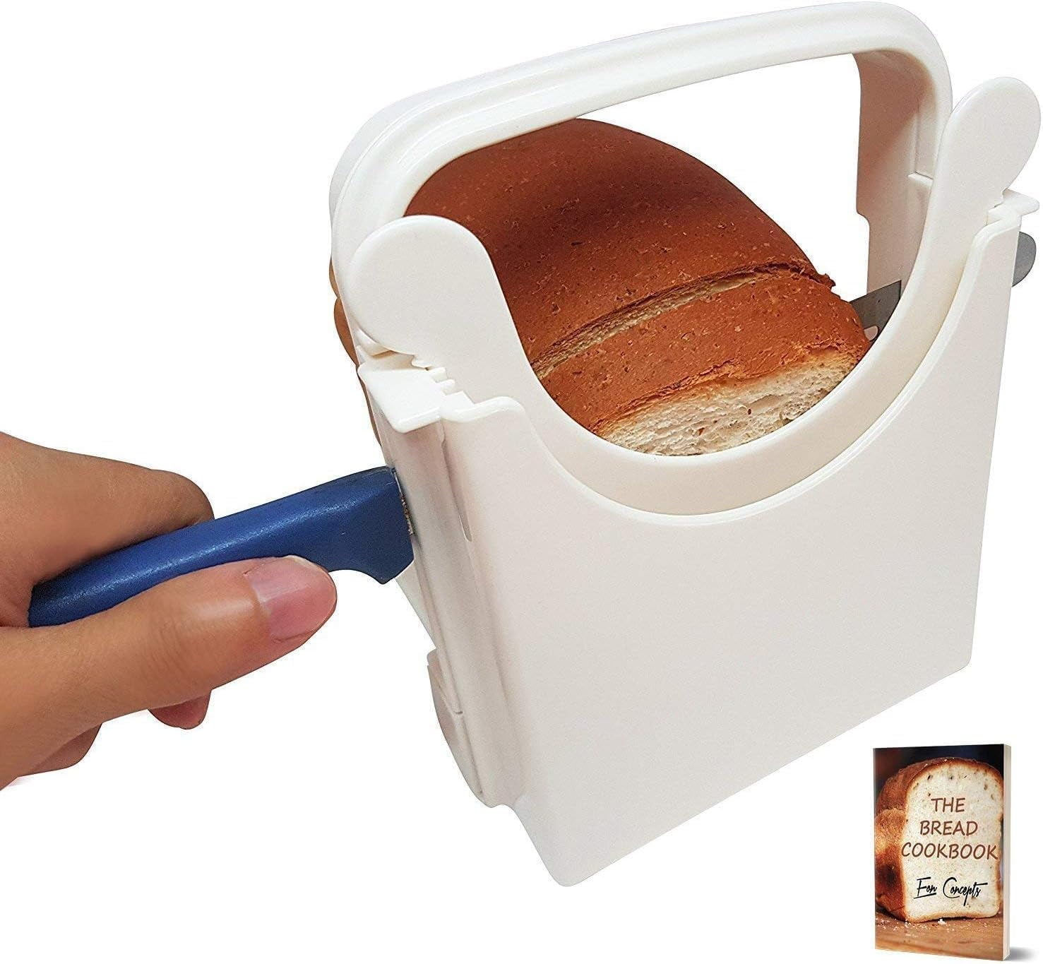White Knife Cutter Bread Slicer For Homemade Bread Foldable ...